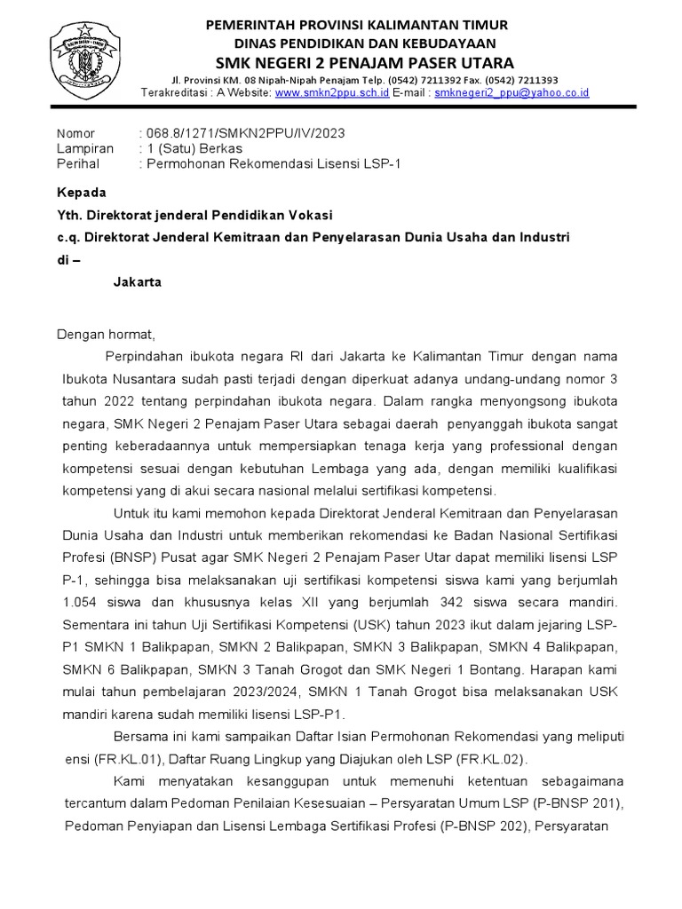 Form Pengajuan Ke Mitras Dudi | PDF