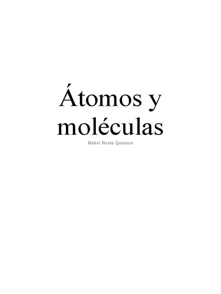 átomos Y Moléculas Pdf átomos Neutrón