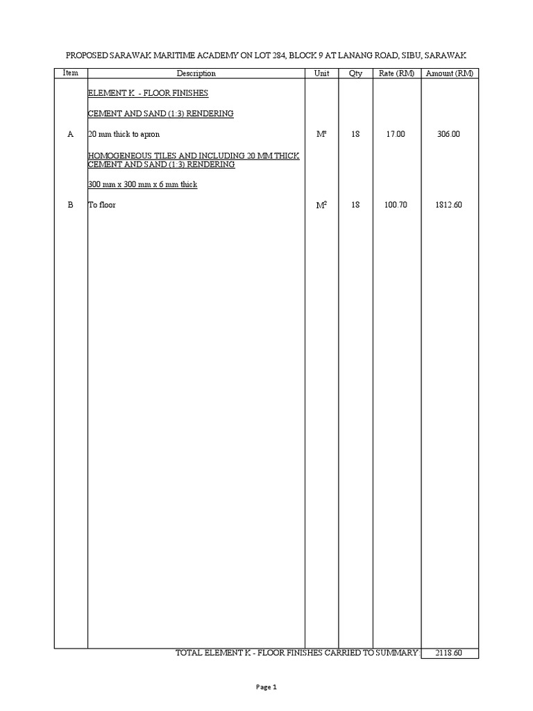 Boq Est | Download Free PDF | Architectural Elements | Structural ...
