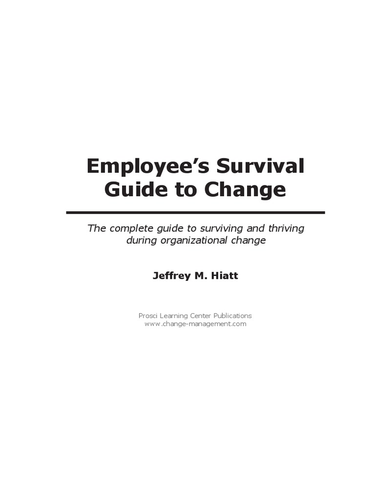 Employee's Survival Guide To Change | PDF | Change Management | Employment