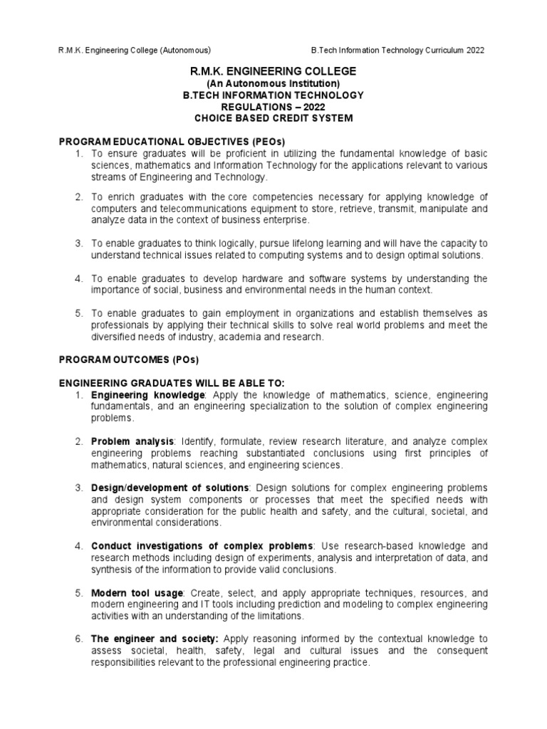 It-2022-Syllabus RMK | PDF | Curvature | Matrix (Mathematics)