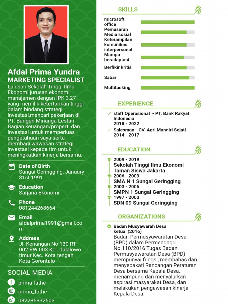 CV BML - Merged | PDF | Bisnis | Pengembangan Diri