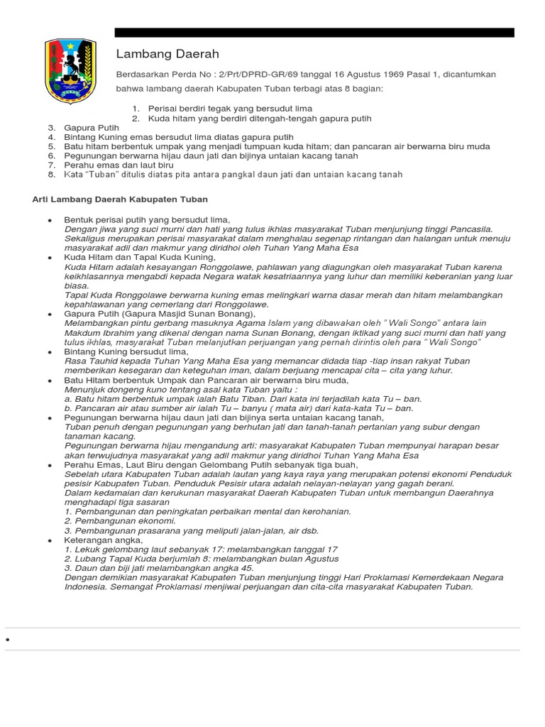 Lambang Daerah Tuban | PDF