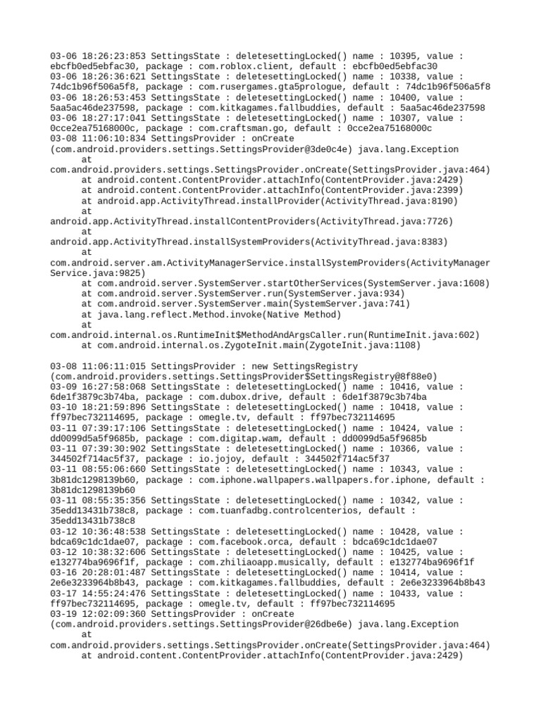 Settings Provider Pdf Java Programming Language Systems Engineering