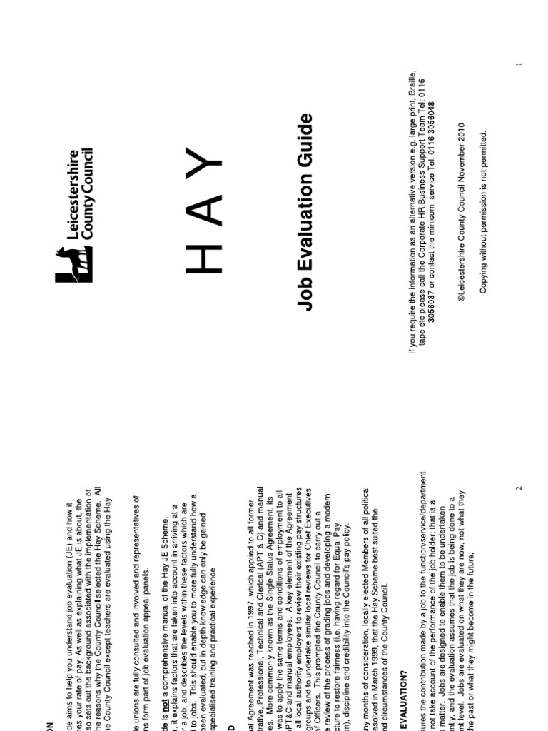 Hays Job Evaluation | PDF Hays Job Evaluation | PDF