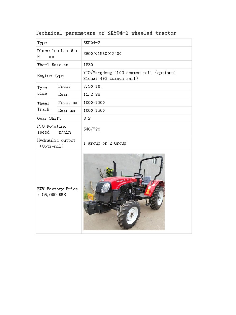 Agriculture Tractor Prices List | PDF | Tractor | Wheeled Vehicles
