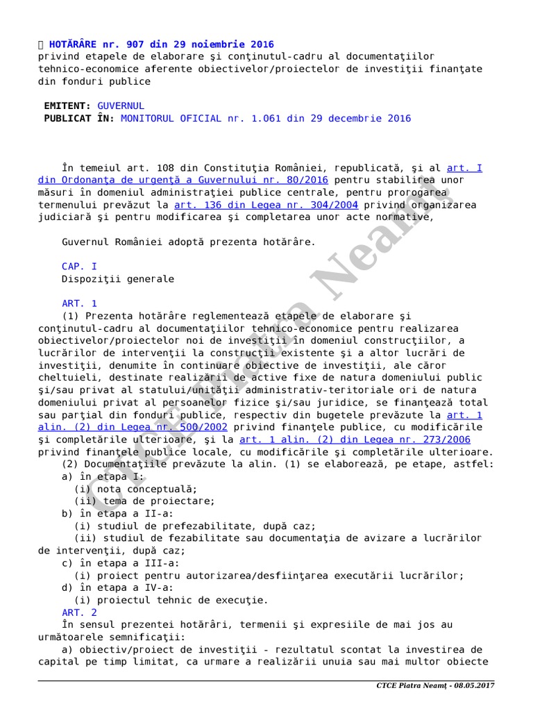 HG 907 2016 Deviz General | PDF