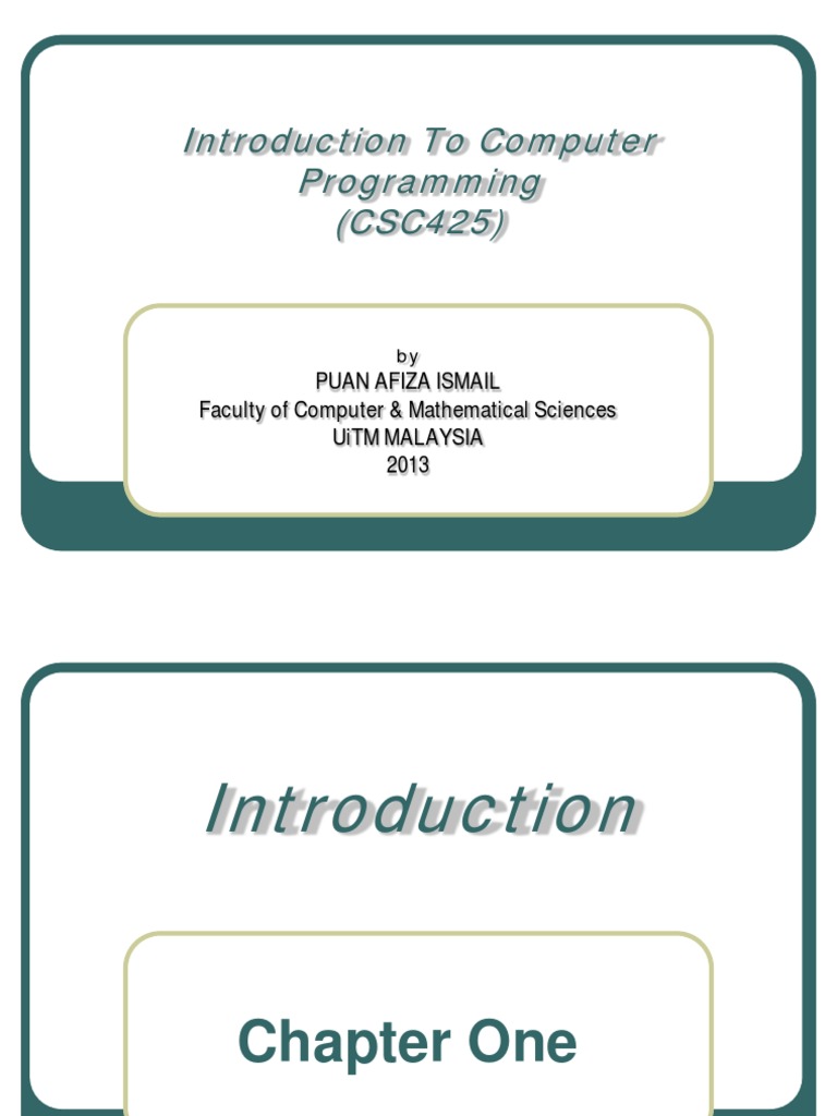 Computer Science Program Chapter 1 | PDF | Programming | Computer Program Computer Science Program Chapter 1 | PDF | Programming | Computer Program