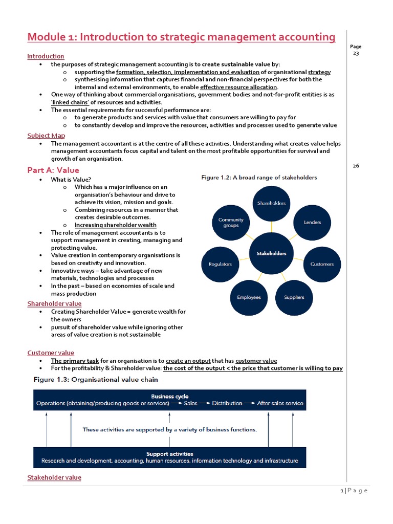CPA Strategic Management Accounting Summary HD Preview | PDF ...
