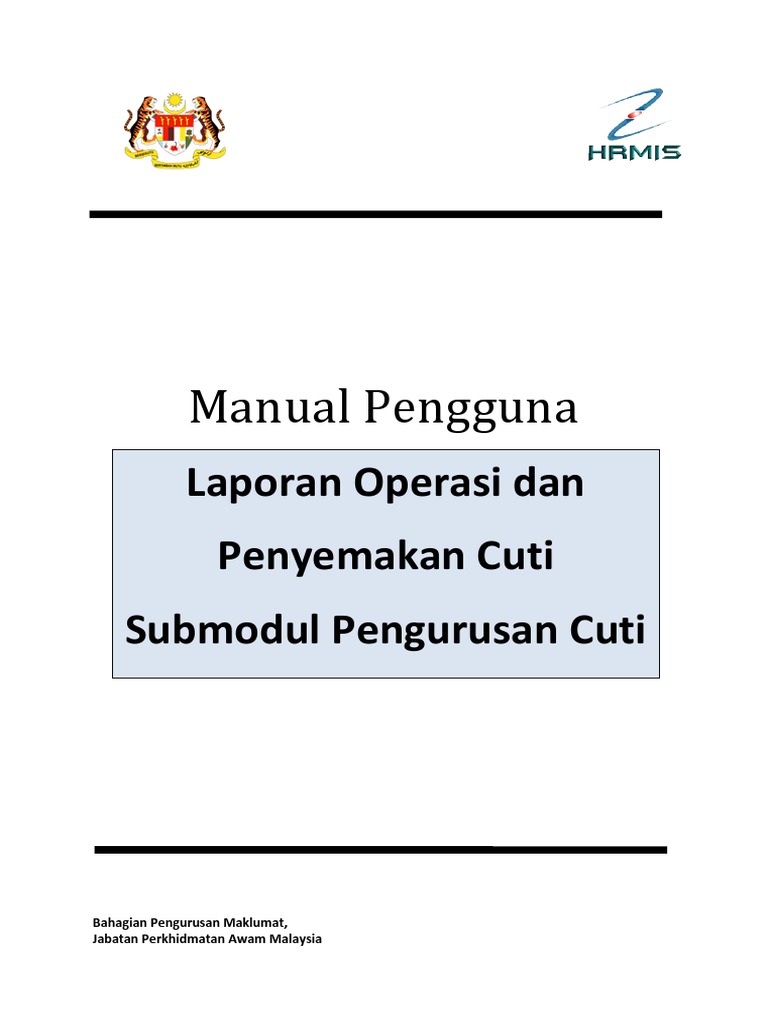Manual Laporan Operasi | PDF