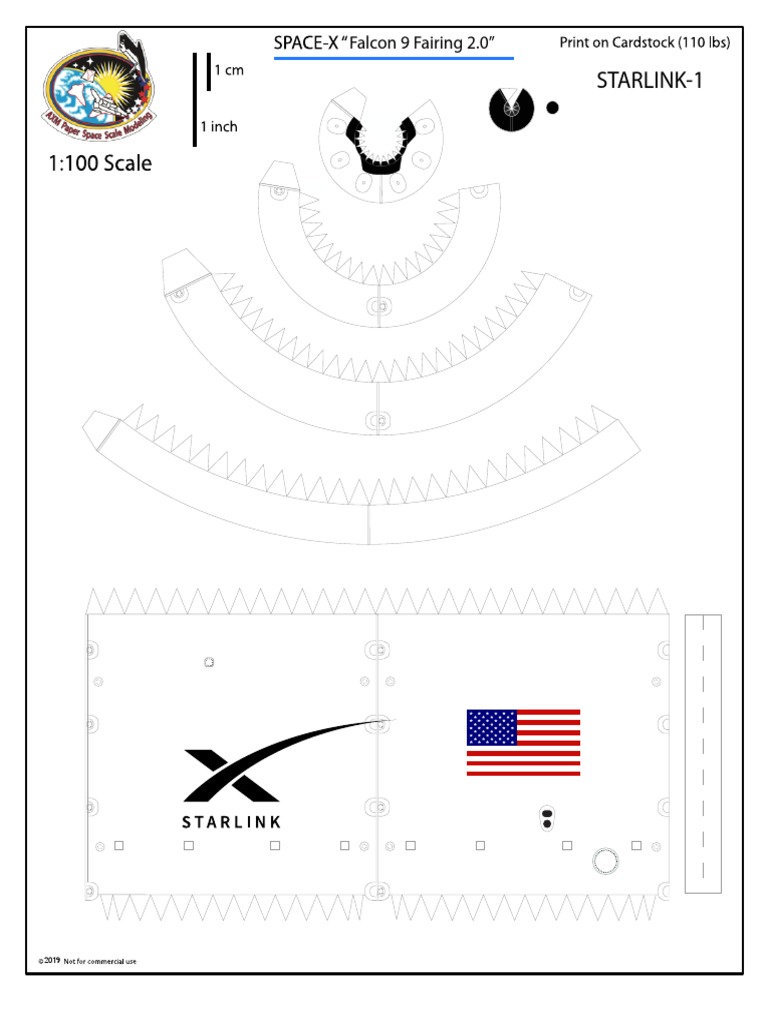 Falcon 9 Block 5 Papercraft Guide | PDF | Falcon 9 | Space X