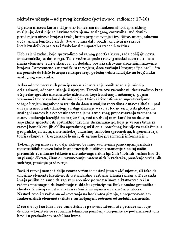 MUPK Roditeljima 05 | PDF