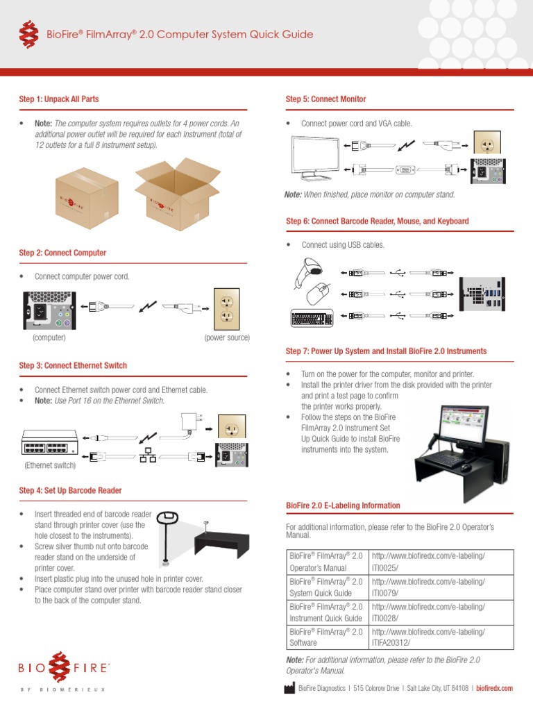 FilmArray 2.0 System Quick Guide | PDF | Printer (Computing) | Computer Keyboard
