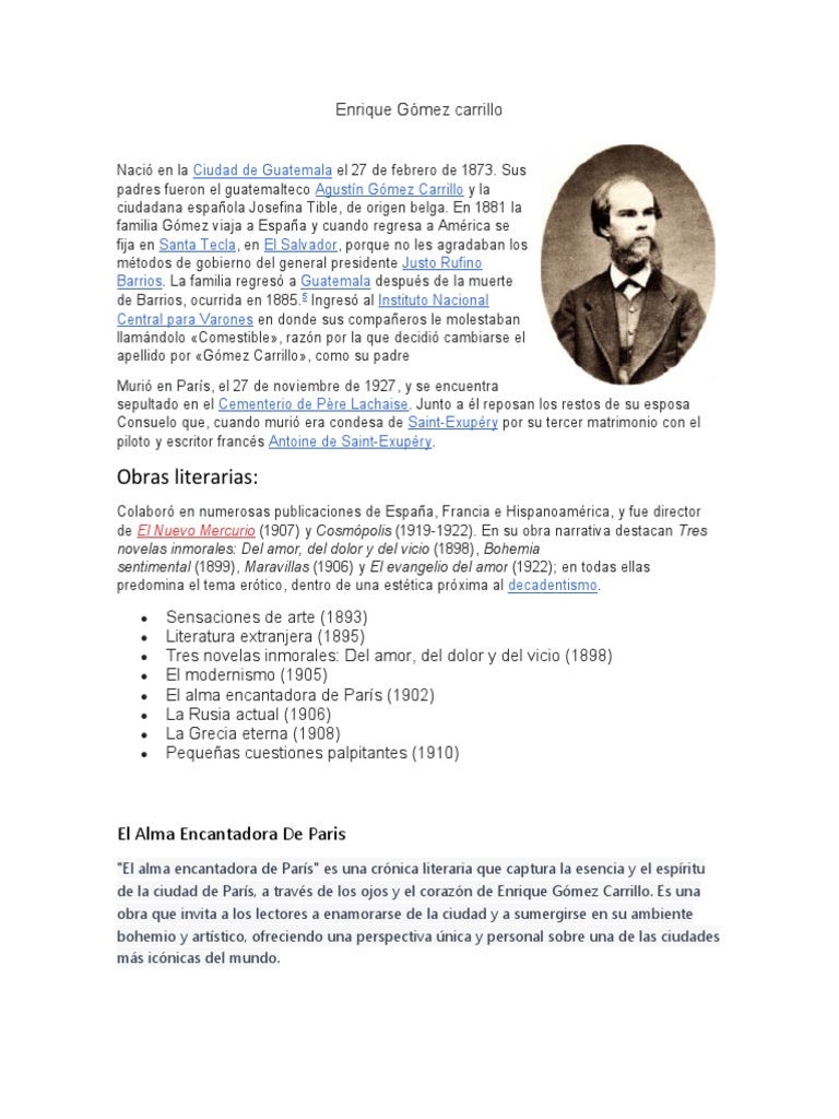 Enrique Gómez Carrillo | PDF