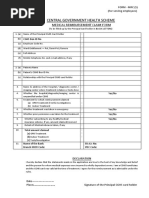 CGHS Pensioner Reimbursement Form | PDF | Affidavit | Justice