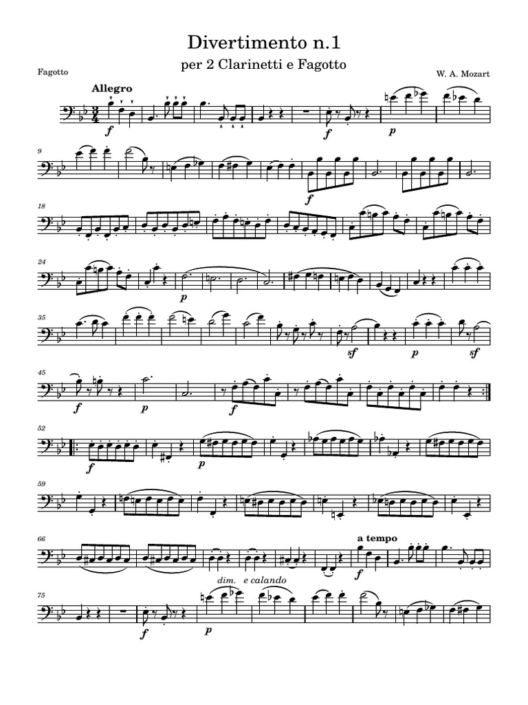 Fagotto | PDF | Musical Forms | Musical Compositions