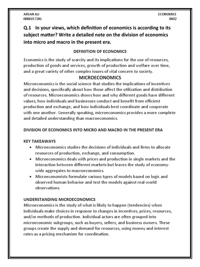 Ahsan Assignment 1 | PDF | Utility | Demand