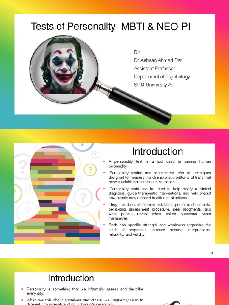 Tests of Personality - MBTI & NEO-PI | PDF | Personality Type ...