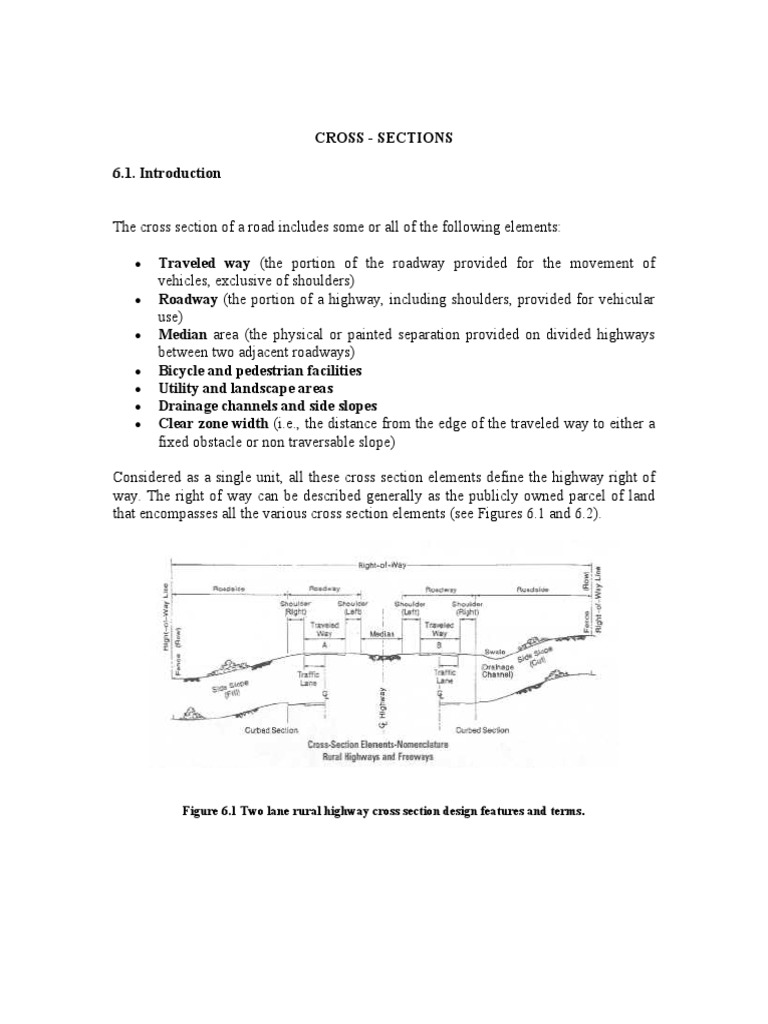Cross-Section Lecturenotes | PDF | Sidewalk | Lane Cross-Section Lecturenotes | PDF | Sidewalk | Lane