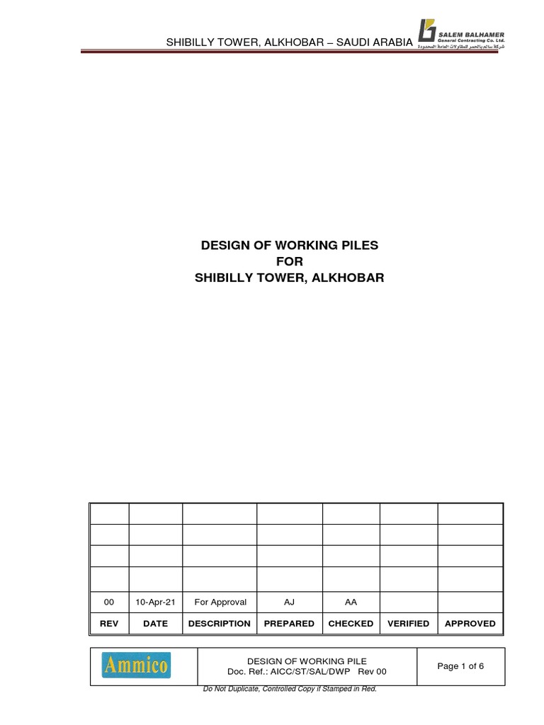 Pile Design Report Rev 0 | Download Free PDF | Deep Foundation ...