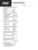Third Quarter Examination in Statistics and Probability For Grade 11 | PDF | Random Variable ...