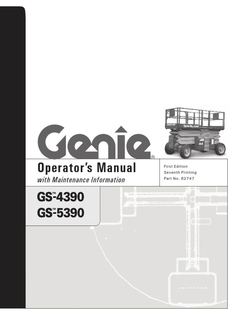 Genie GS 4390, GS5390 | PDF | Motor Oil | Mechanical Engineering