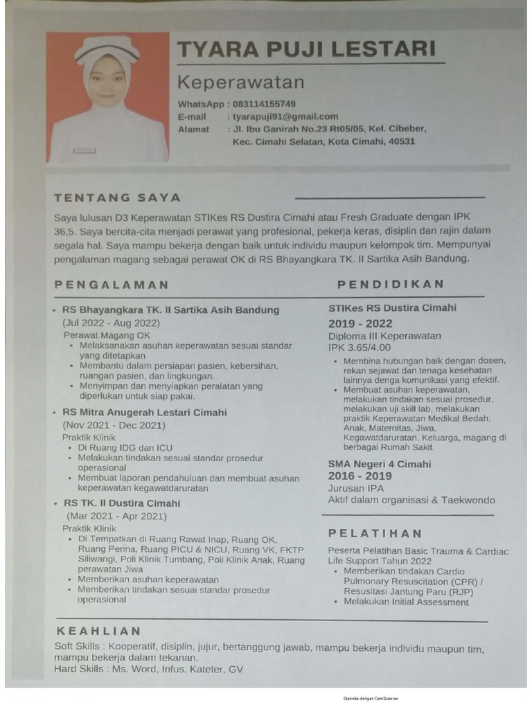 Lamaran RS MHBD - Tyara | PDF