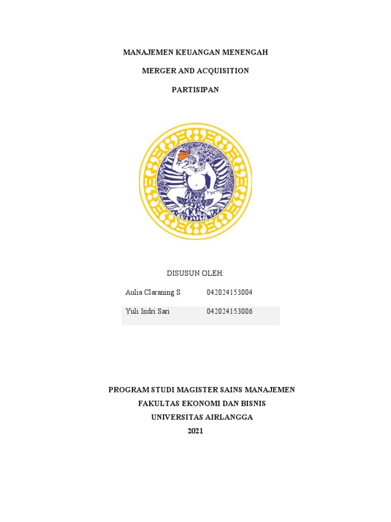 Kelompok 4 MKM - Merger and Acquisition (Partisipan) - 11 Juni 2021 | PDF