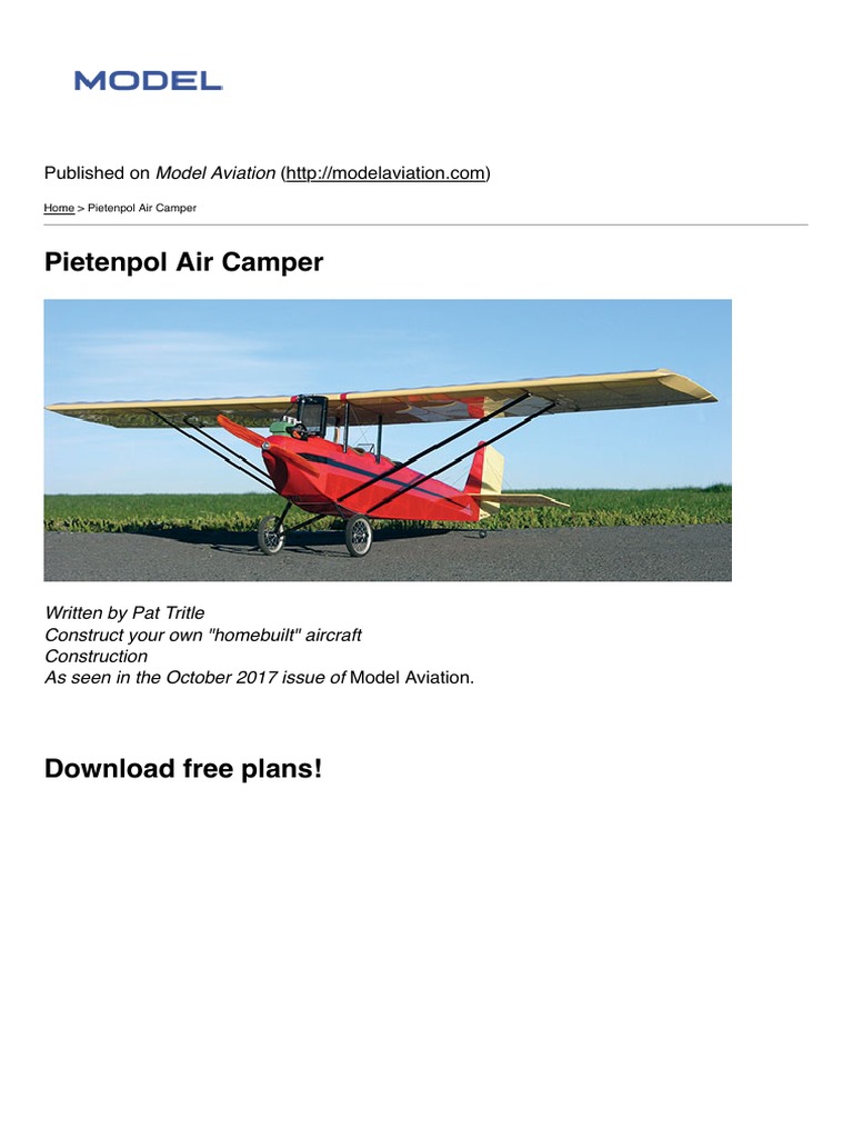 Pietenpol Air Camper | PDF | Empennage | Fuselage