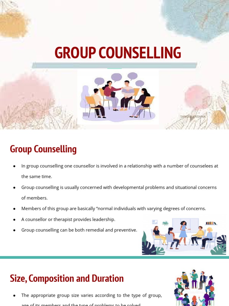 Group Counselling | PDF | Psychotherapy | Self Concept