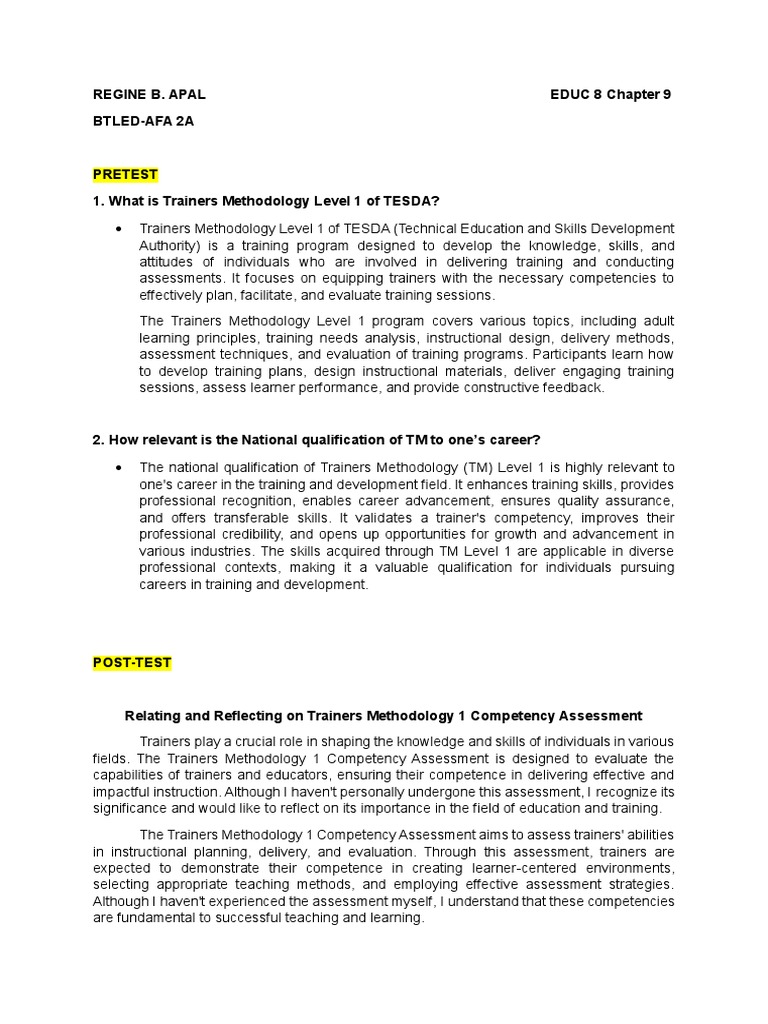 Educ 8 Chapter 9 Answers | PDF | Educational Assessment | Methodology