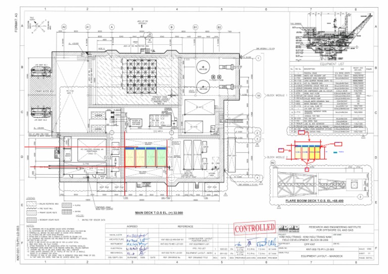 KNT 002 Ts Pi1 LD 003 - 1 - Equipment Layout Main Deck | PDF