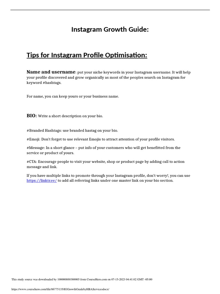 IG Growth Guide by HBA Services | PDF | Popular Culture & Media Studies ...