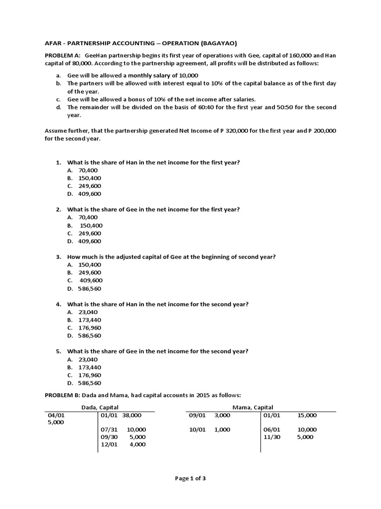 Afar Partnership Operation Bagayao | PDF | Partnership | Salary