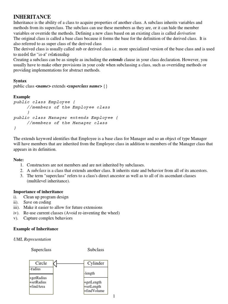 Lecture 8 Inheritance Polymophism And Interfaces Pdf Inheritance Object Oriented