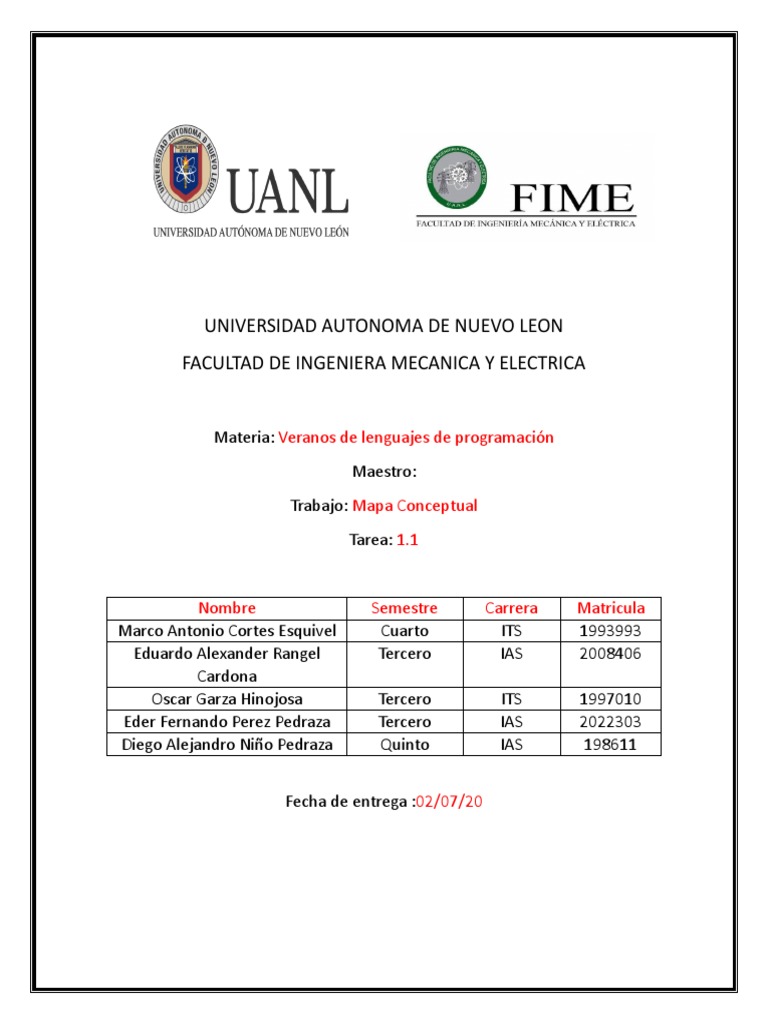 1.1 Reporte Mapa Conceptual | PDF | Lenguaje de programación | Programación de computadoras