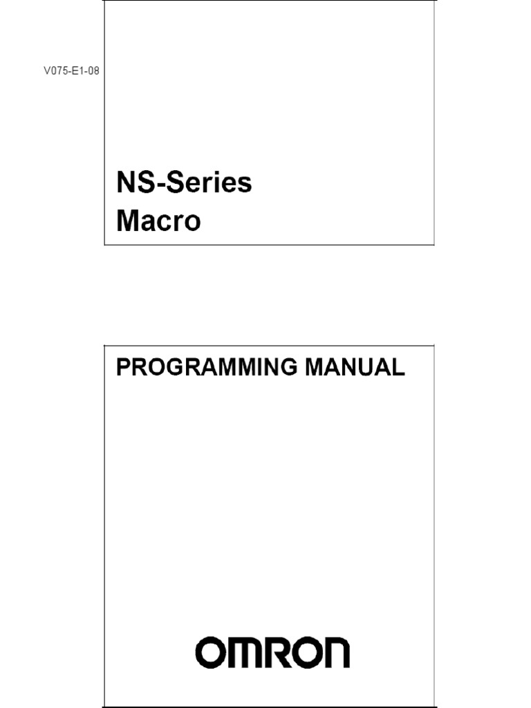NS-Series - Macro - Programming Manual - V075-E1-08 | PDF | String ... NS-Series - Macro - Programming Manual - V075-E1-08 | PDF | String ...
