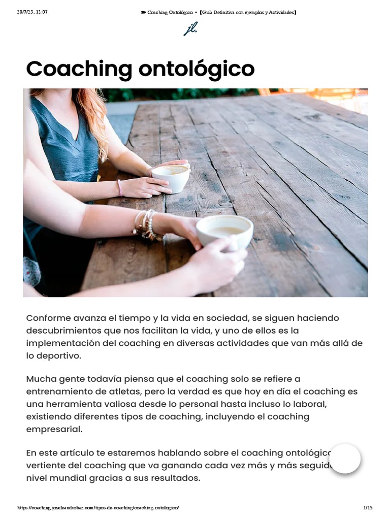 Coaching Ontológico. •【Guía Definitiva con ejemplos y Actividades ...