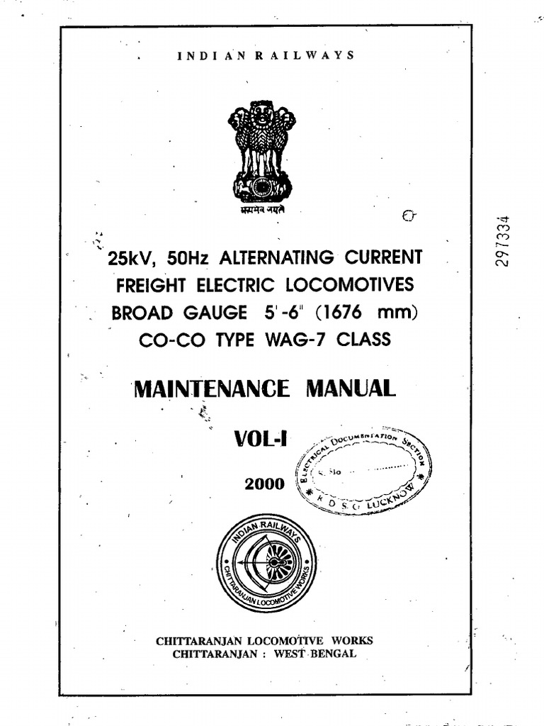 Maintenance Manual For WAG-7-VOL-I | PDF