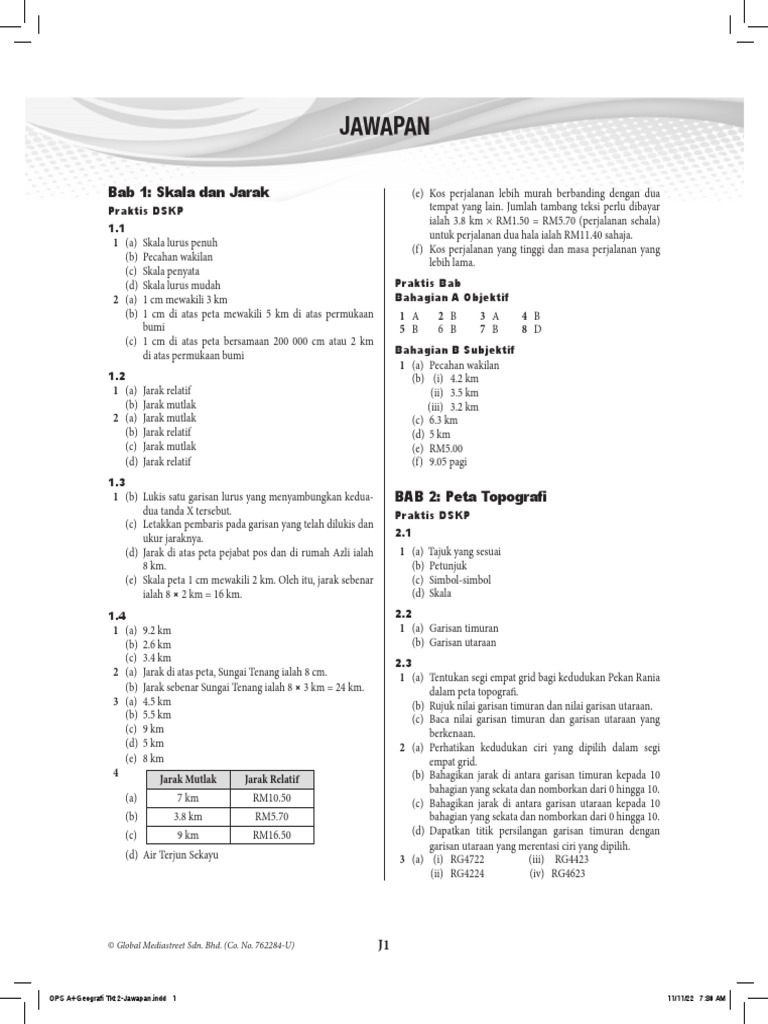 OPS A+ Geografi TKT 2-Jawapan | PDF