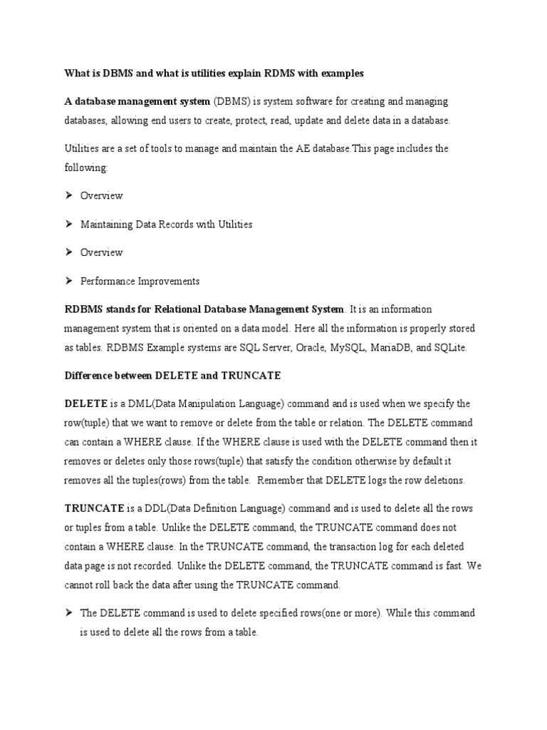 Database Pdf Relational Database Databases