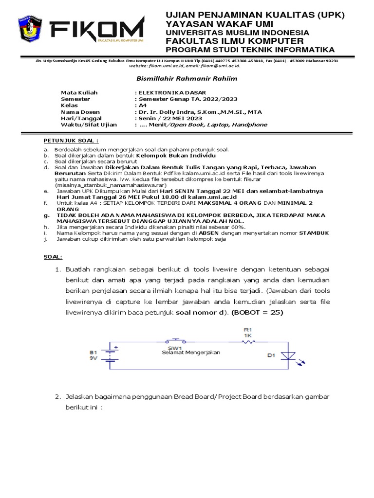 Soal ELDAS 2022 2023 A4 | PDF