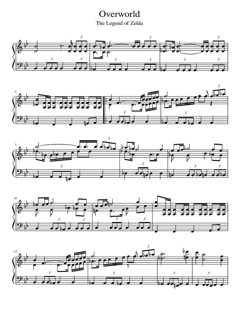 The Legend of Zelda - Main Theme Overworld | PDF | Game Design | Nintendo