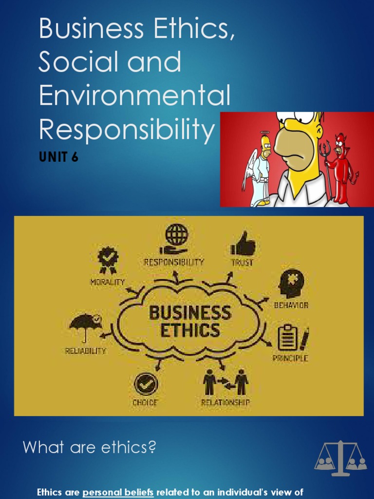 Business Ethics Social and Environmental Responsibility | PDF ...