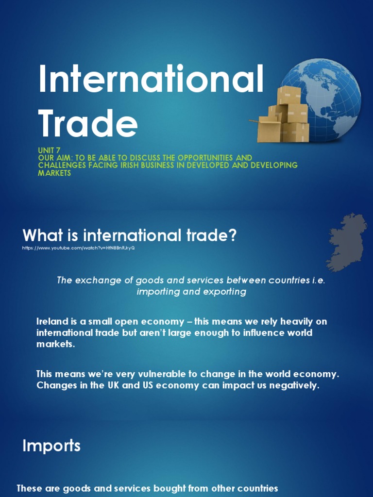 International Trade | PDF | Exports | Goods