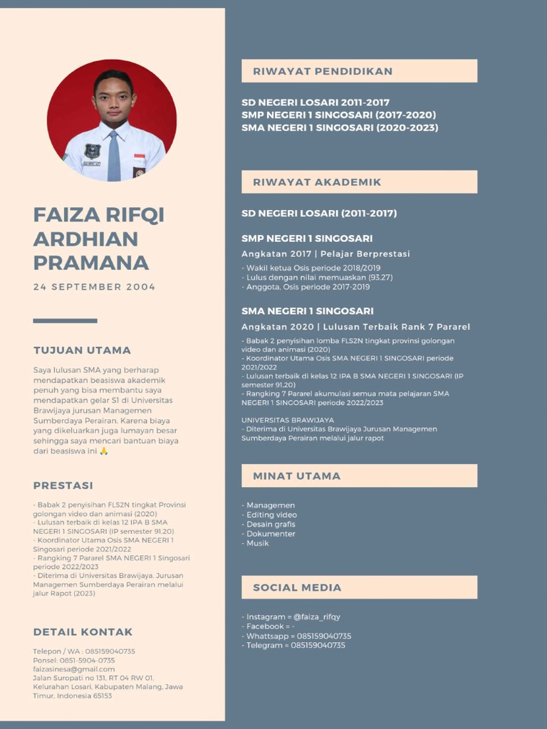 CV FAIZA RIFQY | PDF