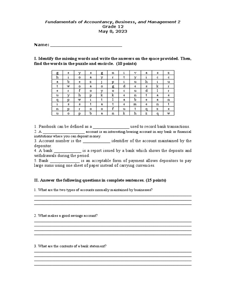Abm 12 | PDF | Deposit Account | Banks