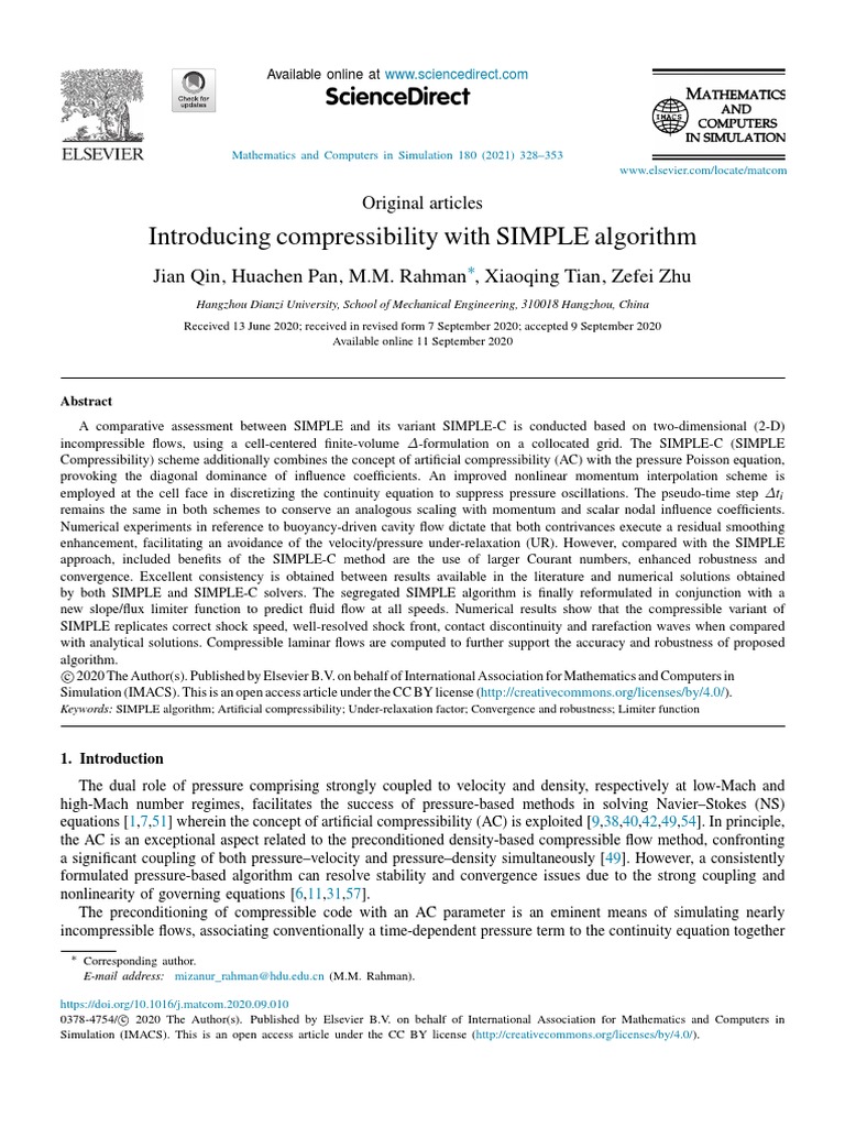 Incompressible Flow Solution Using SIMPLE Algorithm | PDF | Fluid Dynamics | Viscosity