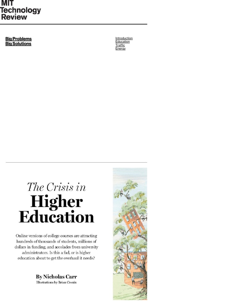 The Crisis in Higher Education - MIT Technology Review | PDF | Massive ...