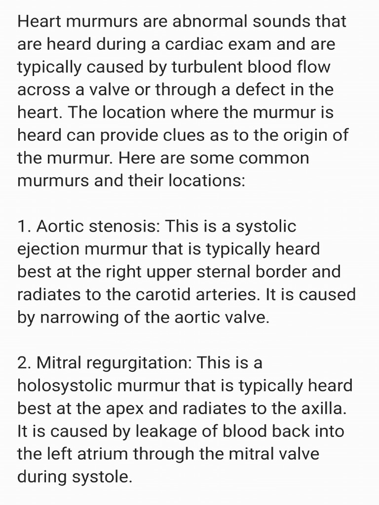 Murmurs | PDF